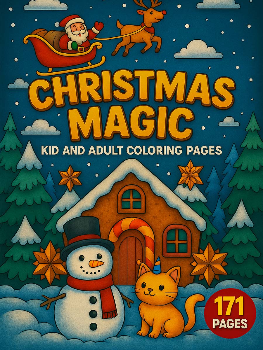 Christmas Magic – 171 Holiday-Themed Coloring Pages - Neochic Kids
