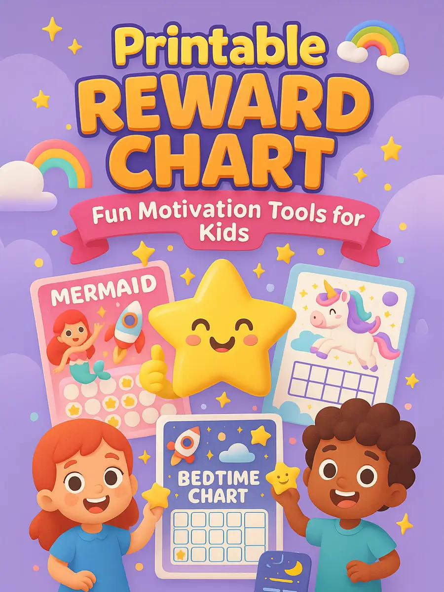 Printable Reward Chart Bundle – 15 Pages of Fun Motivation Tools for ...
